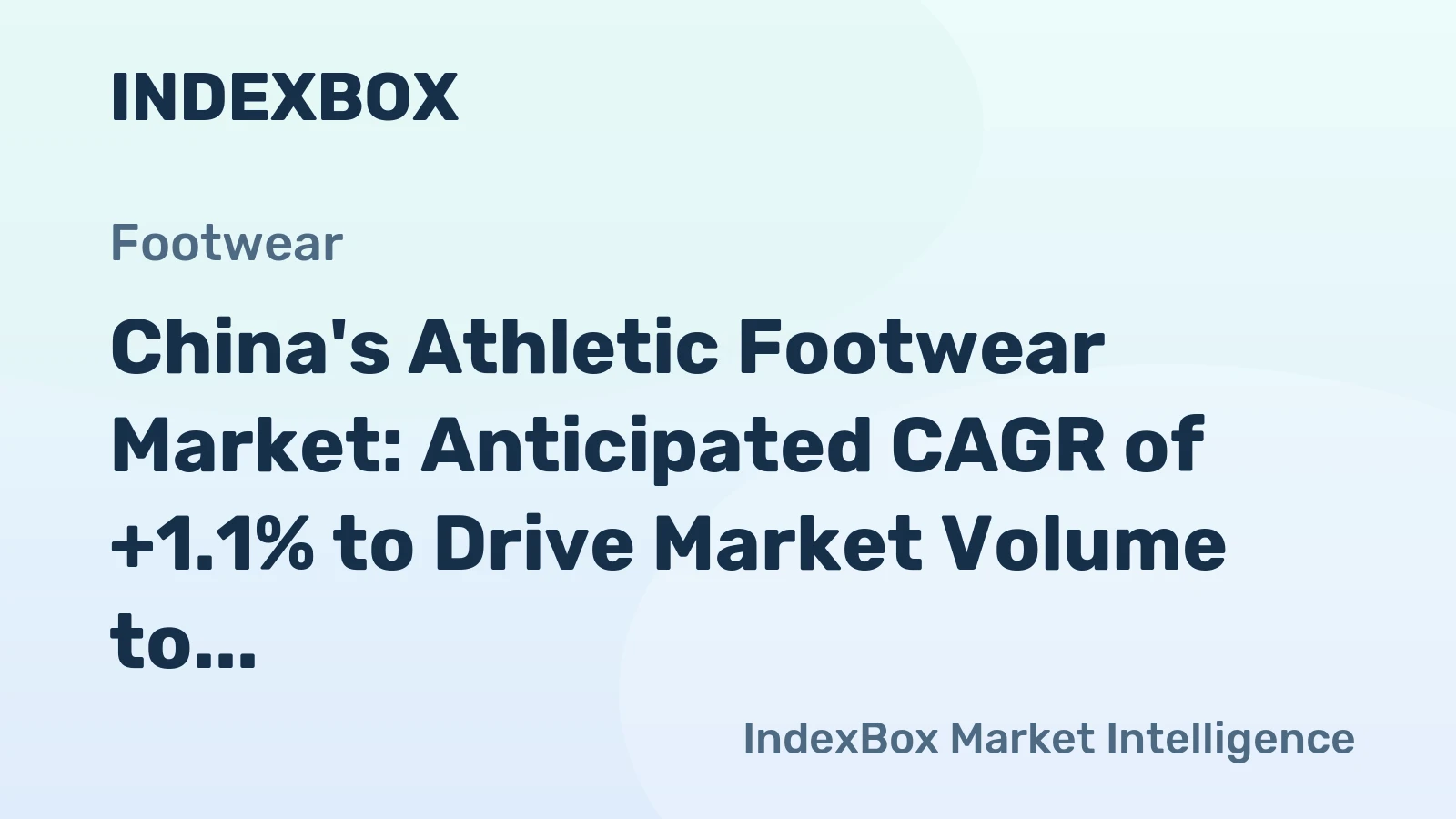 China's Athletic Footwear Market: Anticipated CAGR of +1.1% to Drive Market Volume to 289M Pairs by 2035