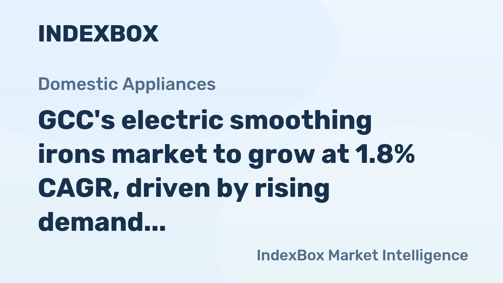 GCC's electric smoothing irons market to grow at 1.8% CAGR, driven by rising demand, reaching 12M units by 2035.