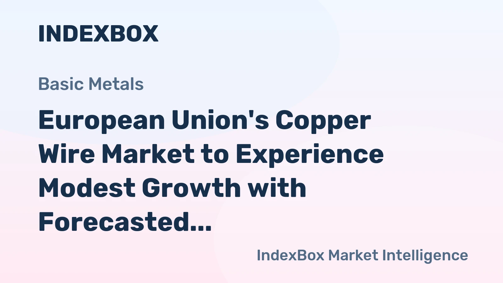 European Union's Copper Wire Market to Experience Modest Growth with Forecasted CAGR of +0.6% from 2024 to 2035