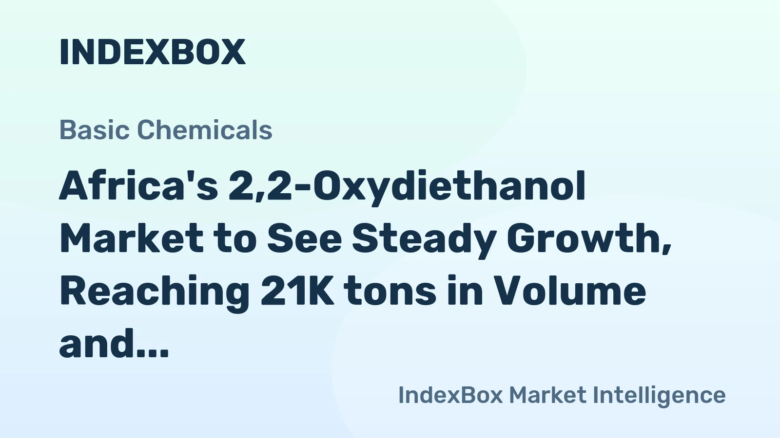 Africa's 2,2-Oxydiethanol Market to See Steady Growth, Reaching 21K tons in Volume and $23M in Value by 2035