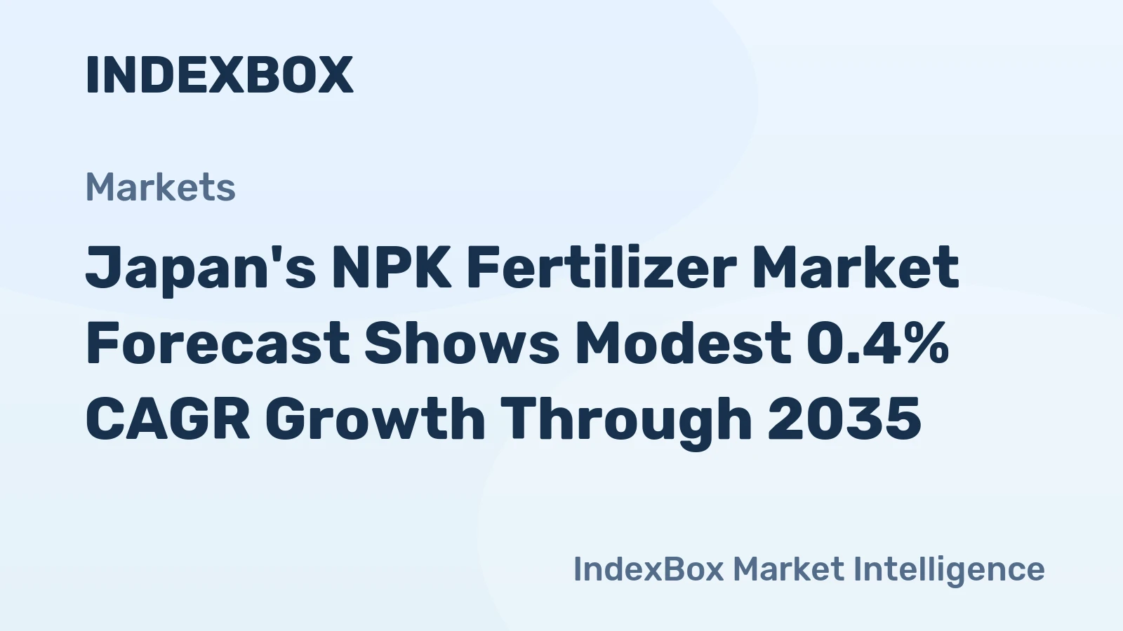 Japan's NPK Fertilizer Market Forecast Shows Modest 0.4% CAGR Growth Through 2035