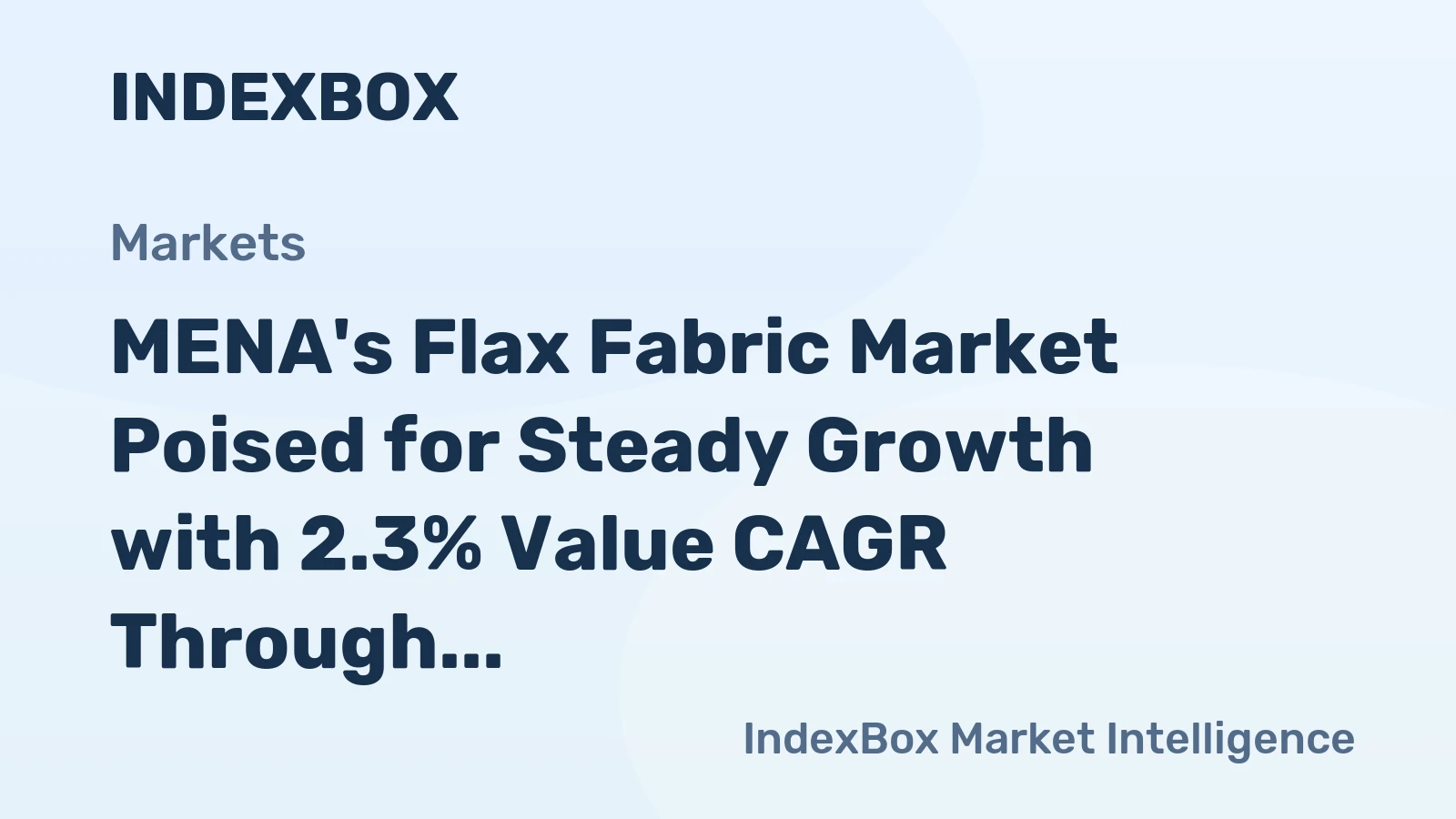 MENA's Flax Fabric Market Poised for Steady Growth with 2.3% Value CAGR Through 2035