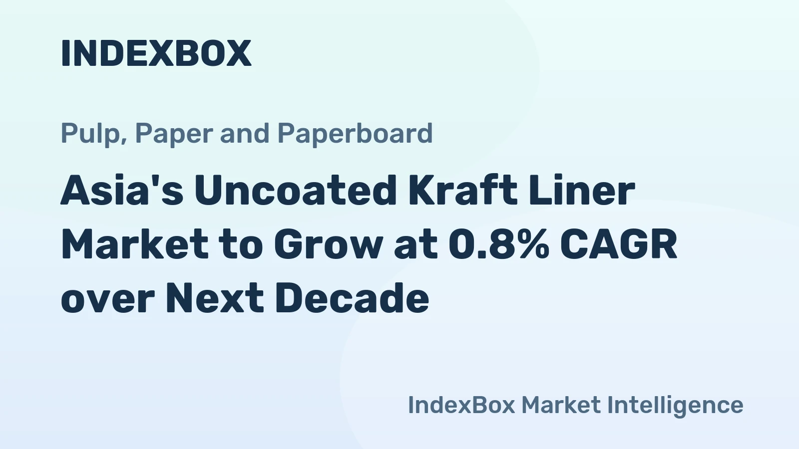 Asia's Uncoated Kraft Liner Market to Grow at 0.8% CAGR over Next Decade
