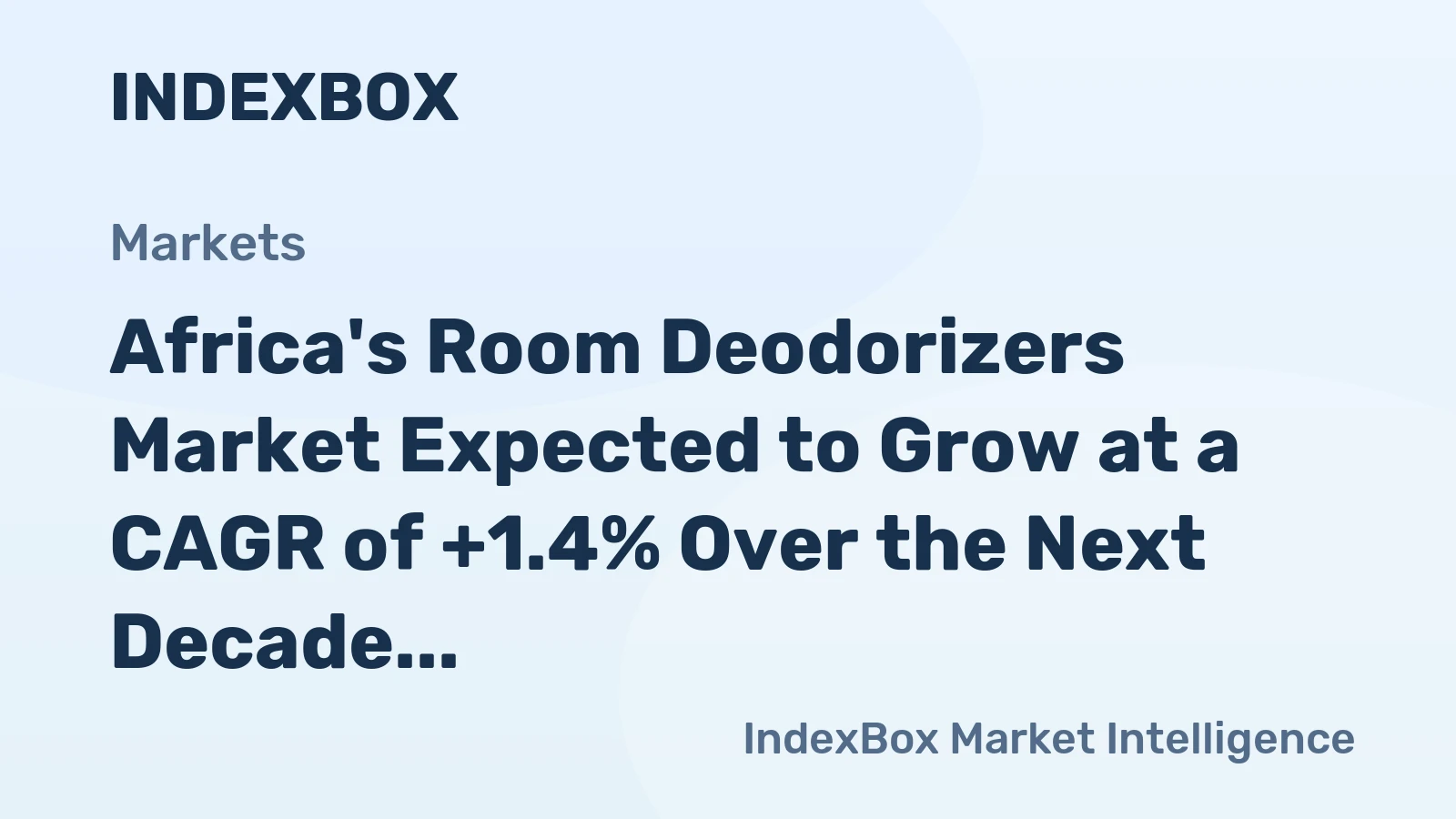 Africa's Room Deodorizers Market Expected to Grow at a CAGR of +1.4% Over the Next Decade