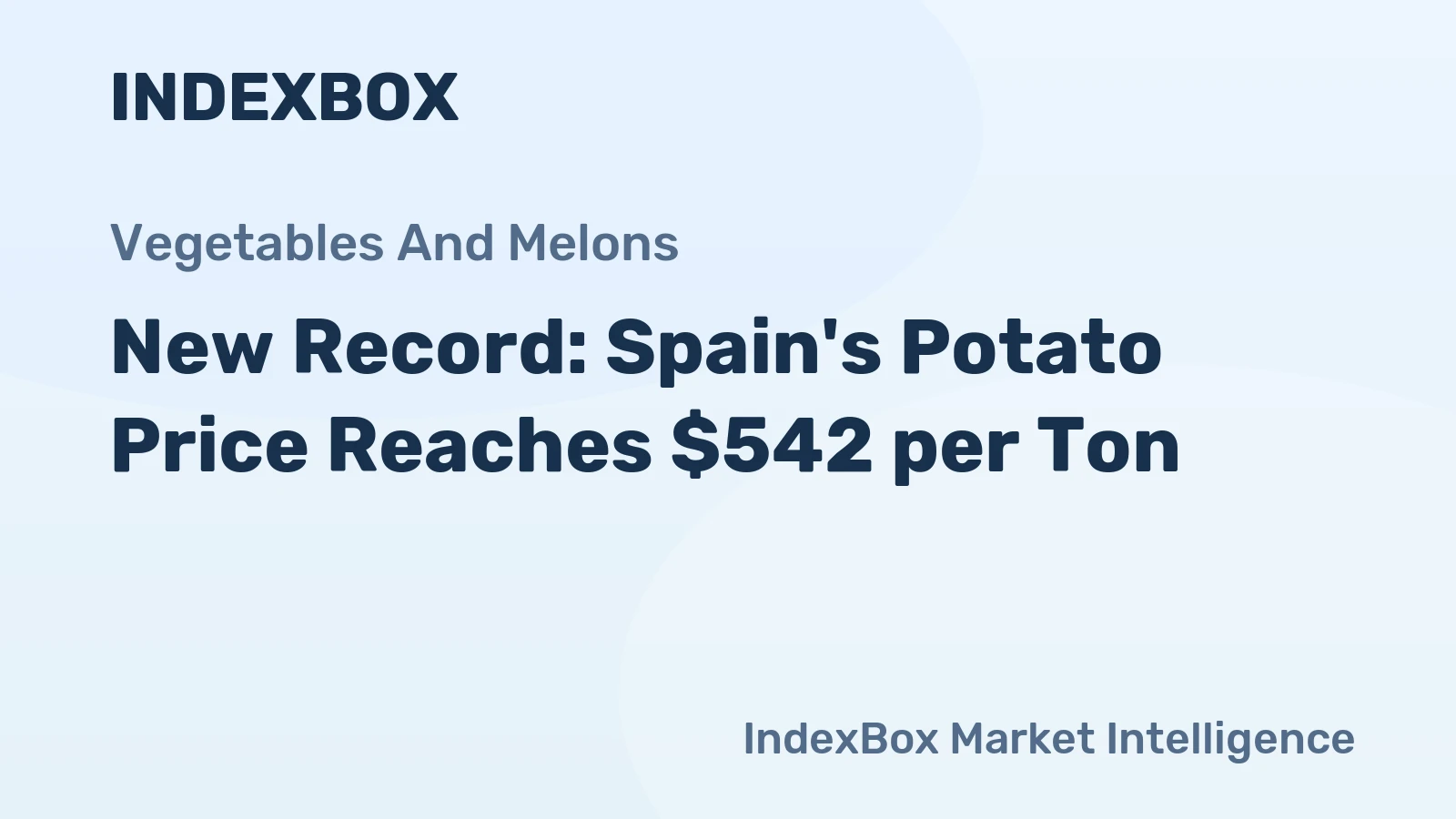 New Record: Spain's Potato Price Reaches $542 per Ton