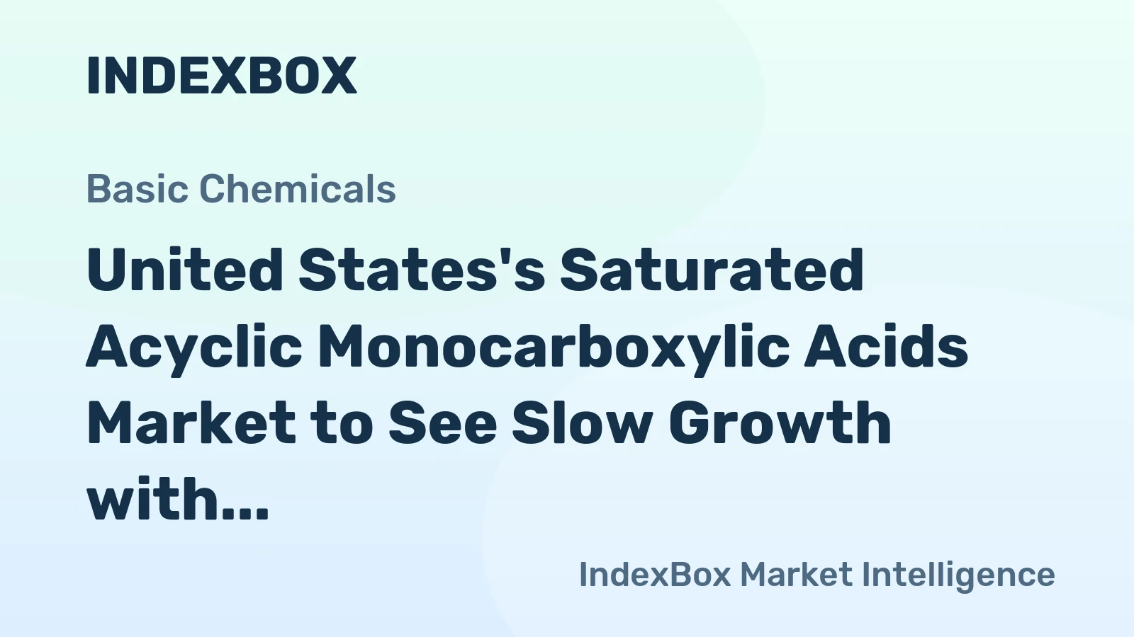 United States's Saturated Acyclic Monocarboxylic Acids Market to See Slow Growth with CAGR of +0.3%