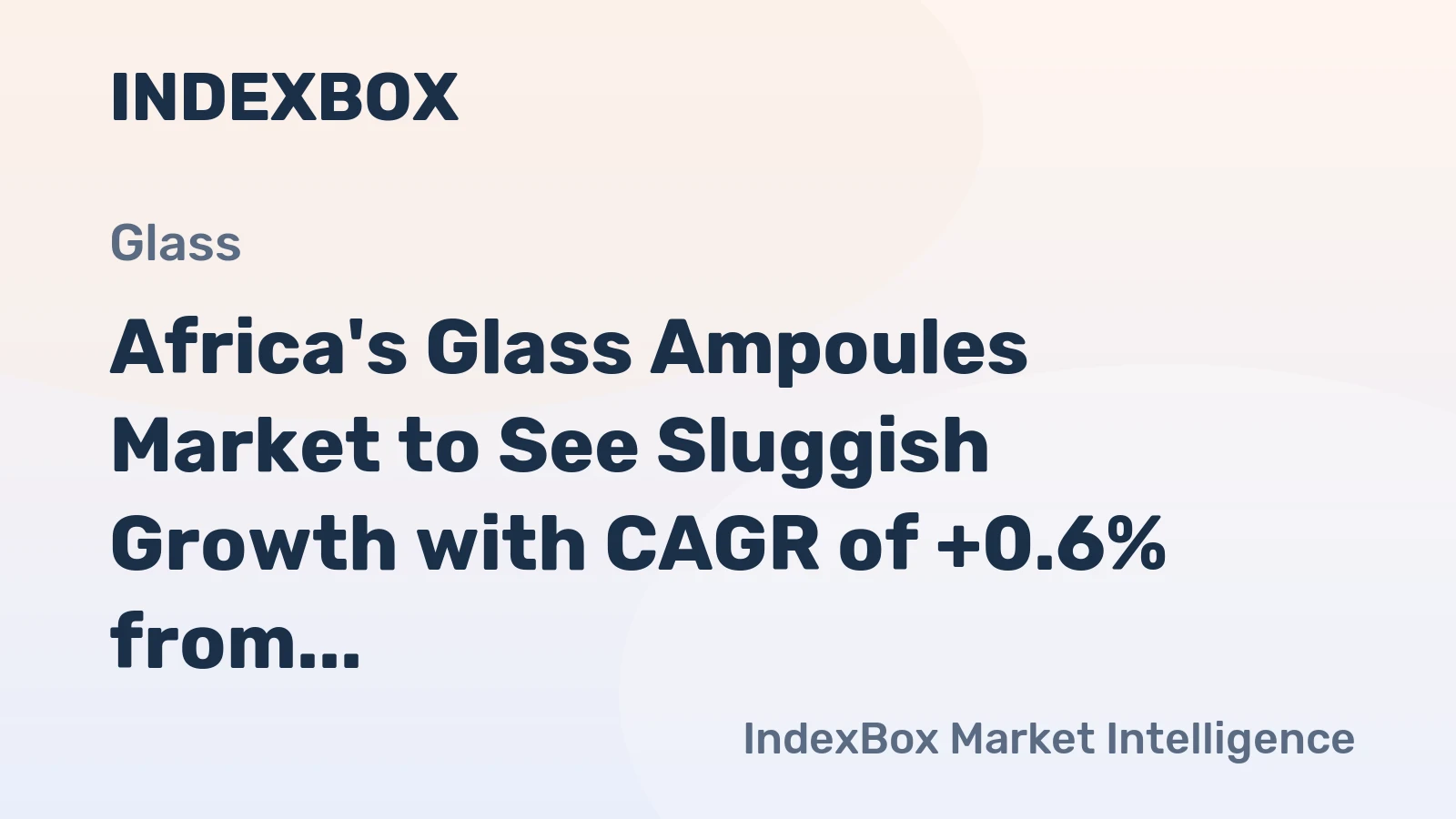 Africa's Glass Ampoules Market to See Sluggish Growth with CAGR of +0.6% from 2024 to 2035