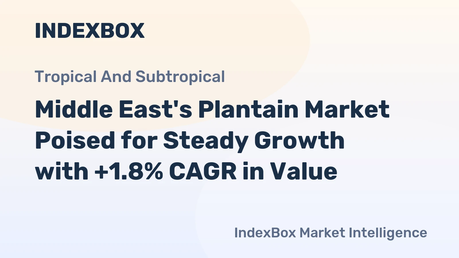 Middle East's Plantain Market Poised for Steady Growth with +1.8% CAGR in Value