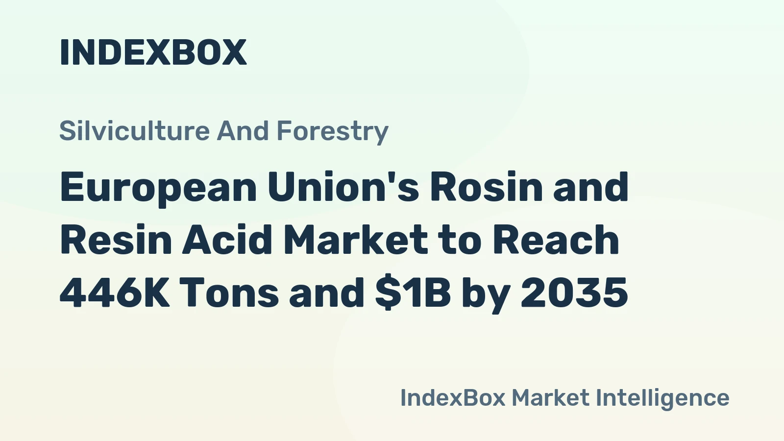 European Union's Rosin and Resin Acid Market to Reach 446K Tons and $1B by 2035