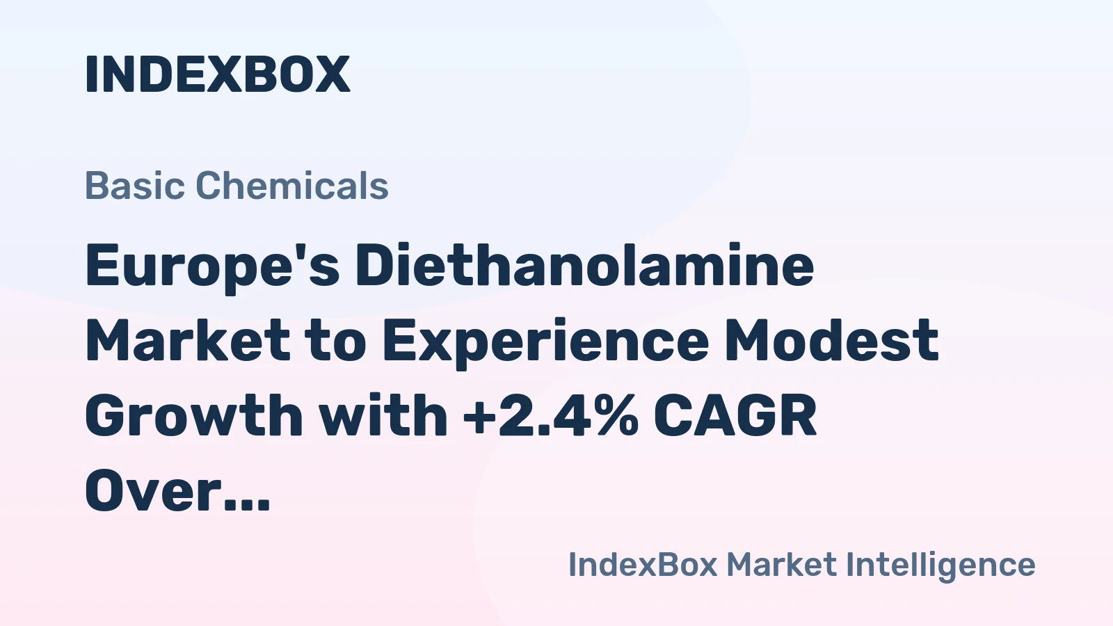 Europe's Diethanolamine Market to Experience Modest Growth with +2.4% CAGR Over Next Decade