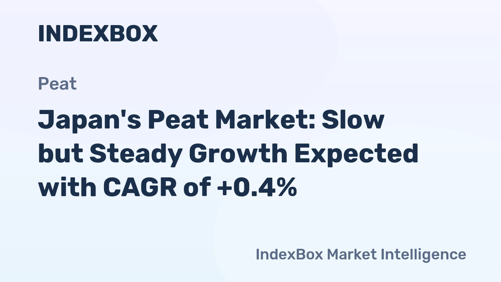 Japan's Peat Market: Slow but Steady Growth Expected with CAGR of +0.4%