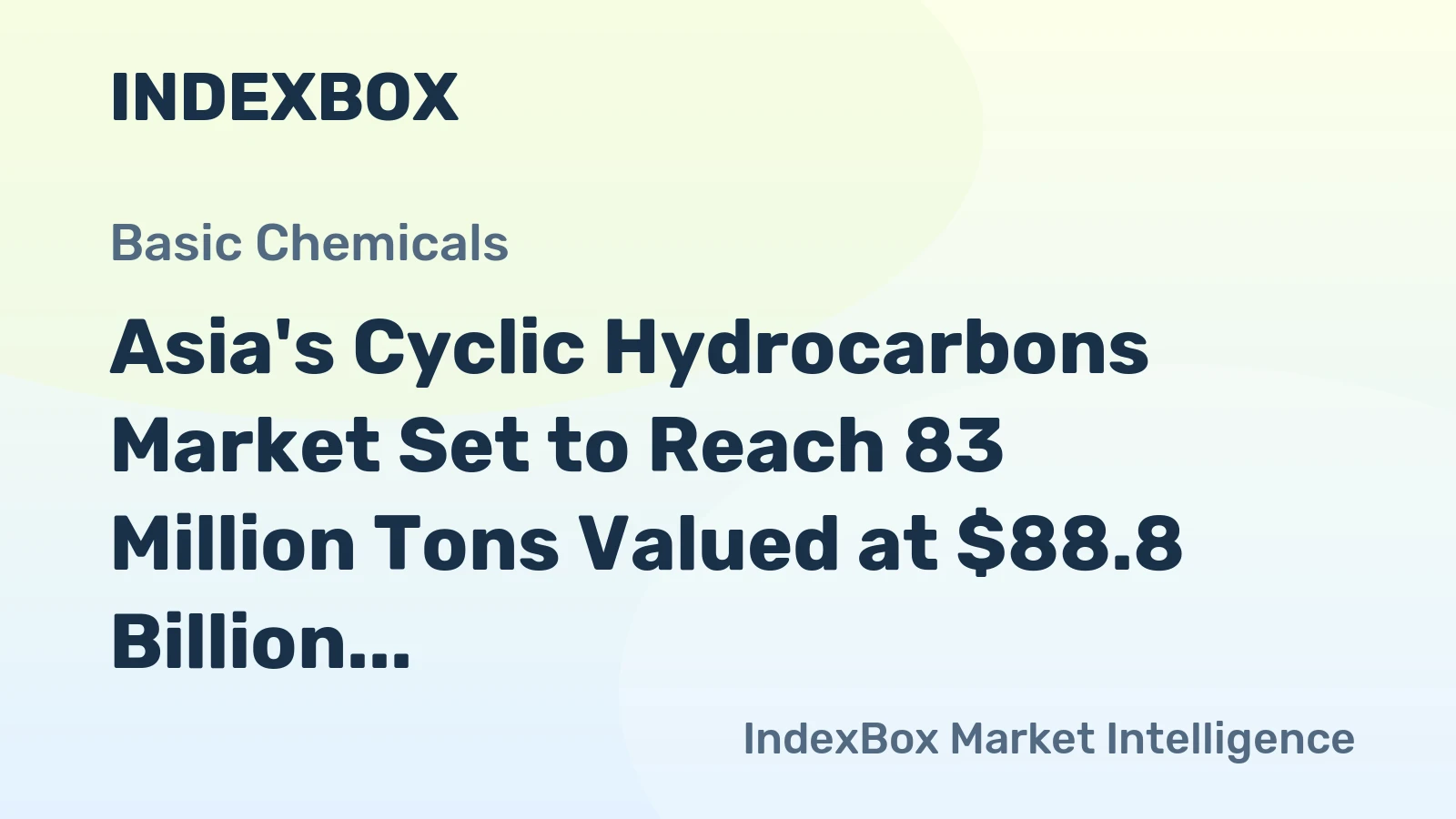 Asia's Cyclic Hydrocarbons Market Set to Reach 83 Million Tons Valued at $88.8 Billion by 2035