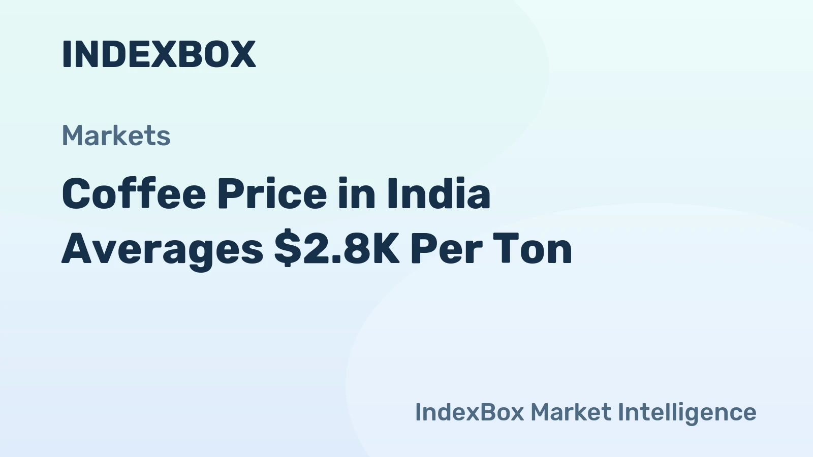 Coffee Price in India Averages $2.8K Per Ton