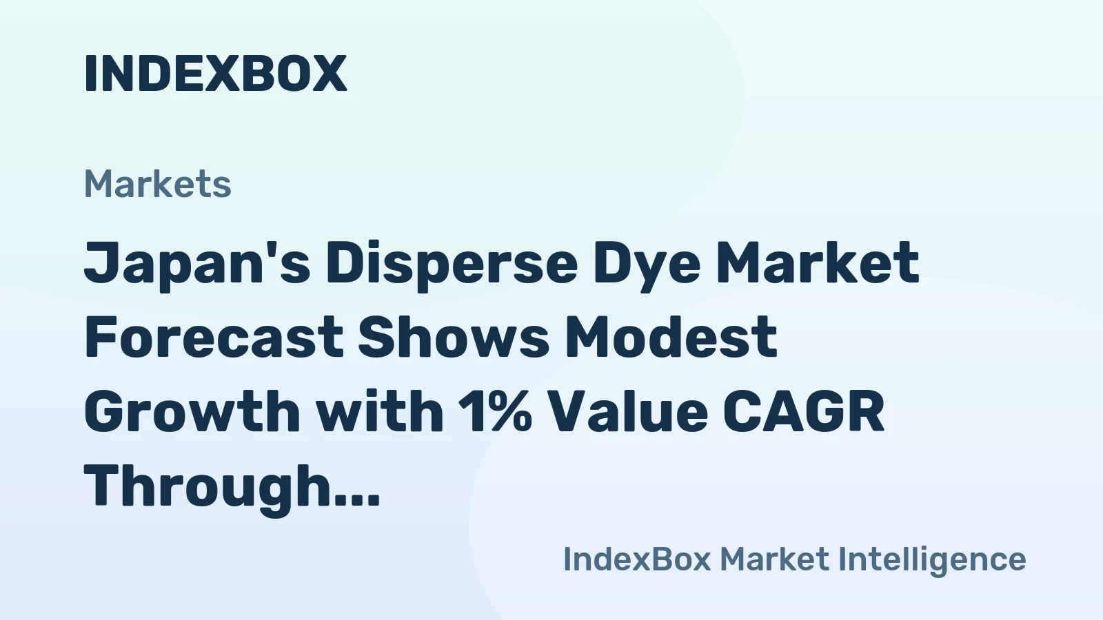 Japan's Disperse Dye Market Forecast Shows Modest Growth with 1% Value CAGR Through 2035
