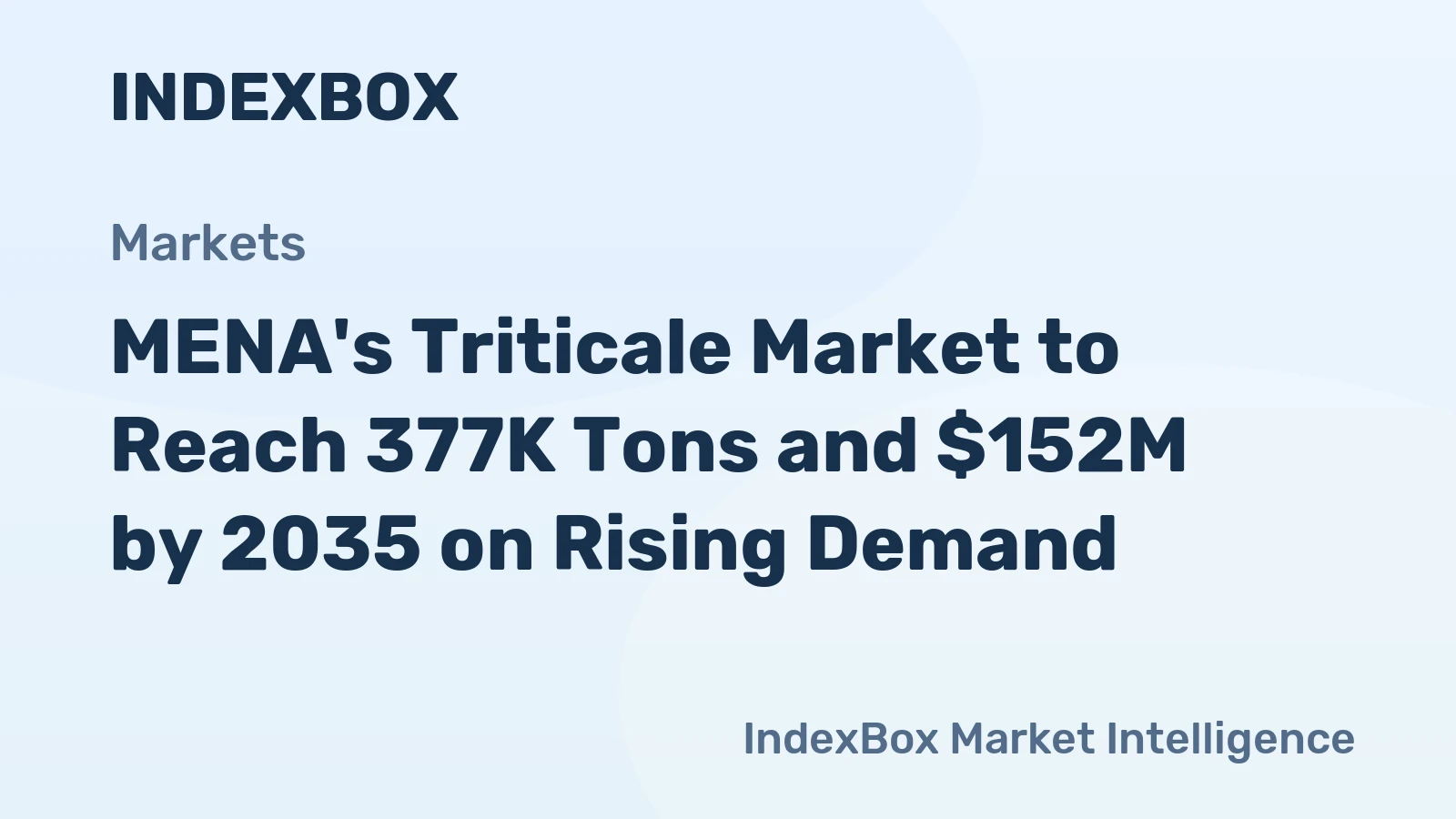 MENA's Triticale Market to Reach 377K Tons and $152M by 2035 on Rising Demand