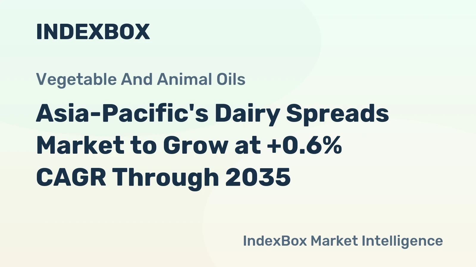 Asia-Pacific's Dairy Spreads Market to Grow at +0.6% CAGR Through 2035