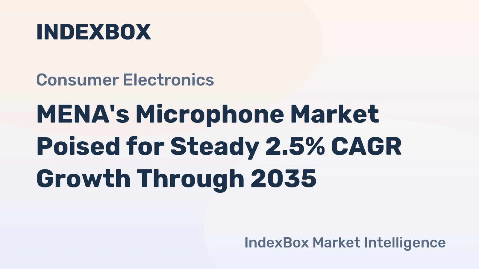 MENA's Microphone Market Poised for Steady 2.5% CAGR Growth Through 2035
