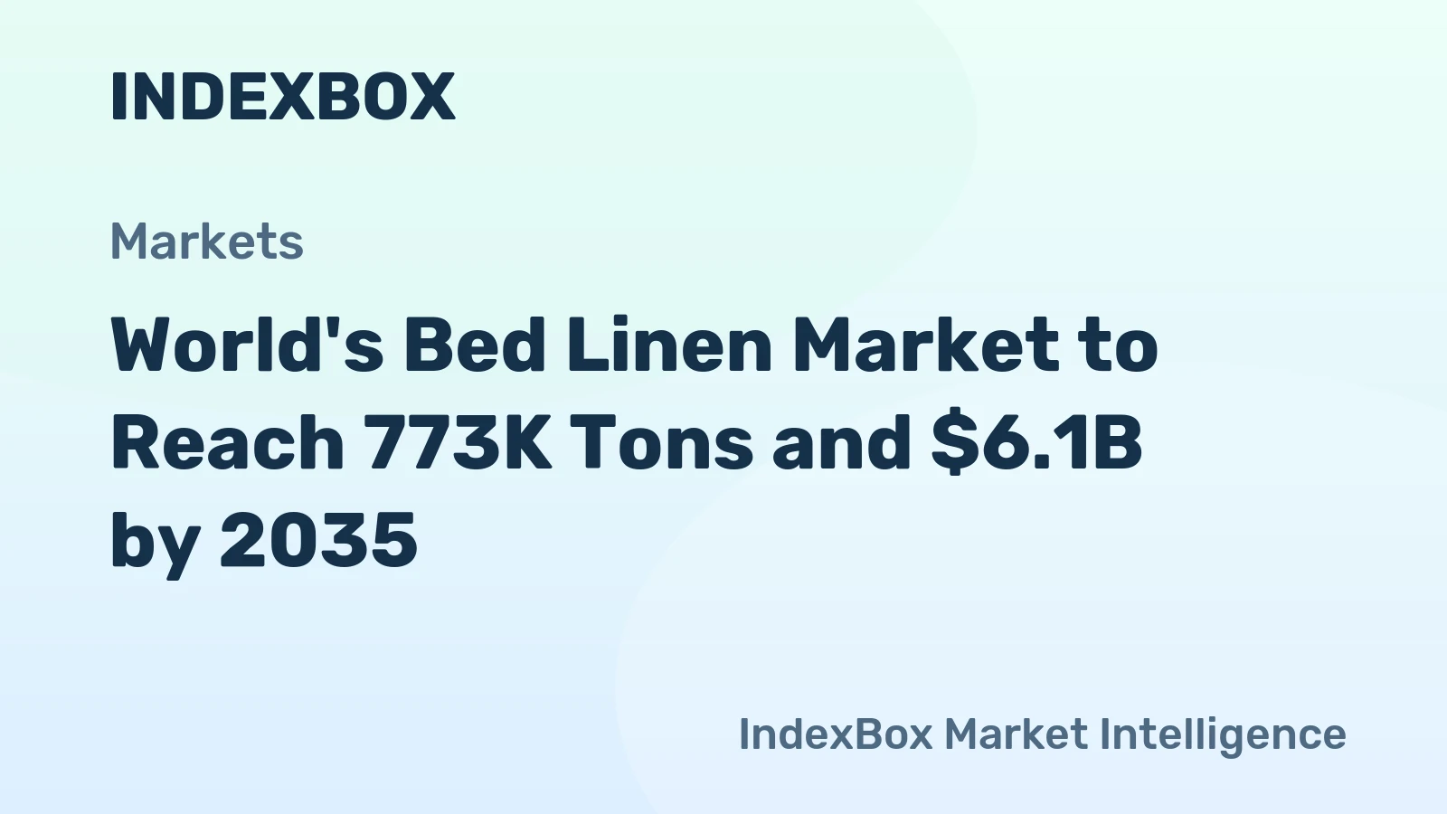 World's Bed Linen Market to Reach 773K Tons and $6.1B by 2035