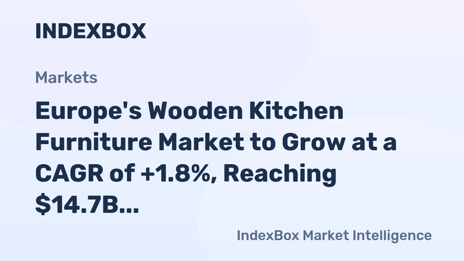 Europe's Wooden Kitchen Furniture Market to Grow at a CAGR of +1.8%, Reaching $14.7B by 2035
