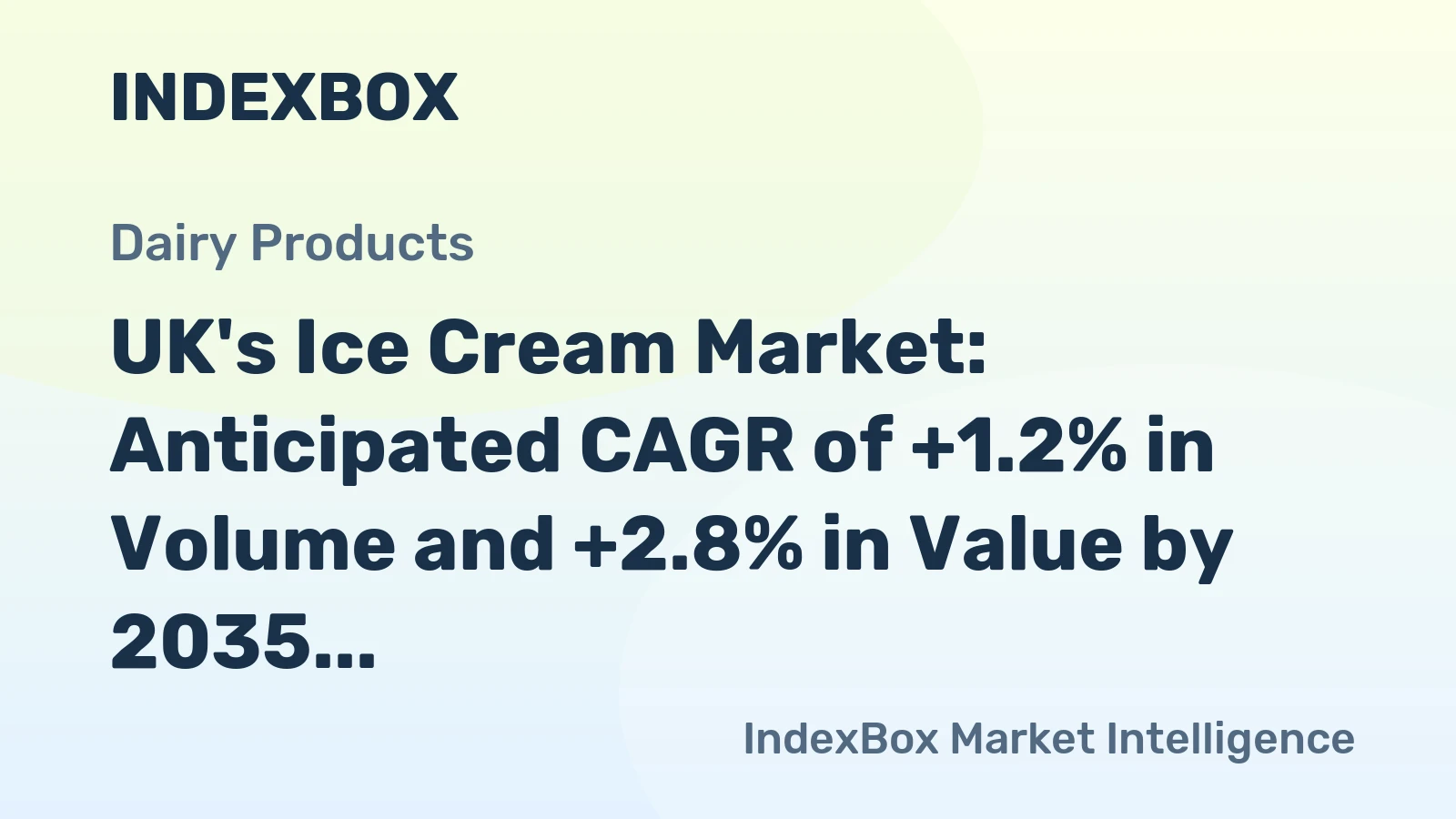 UK's Ice Cream Market: Anticipated CAGR of +1.2% in Volume and +2.8% in Value by 2035