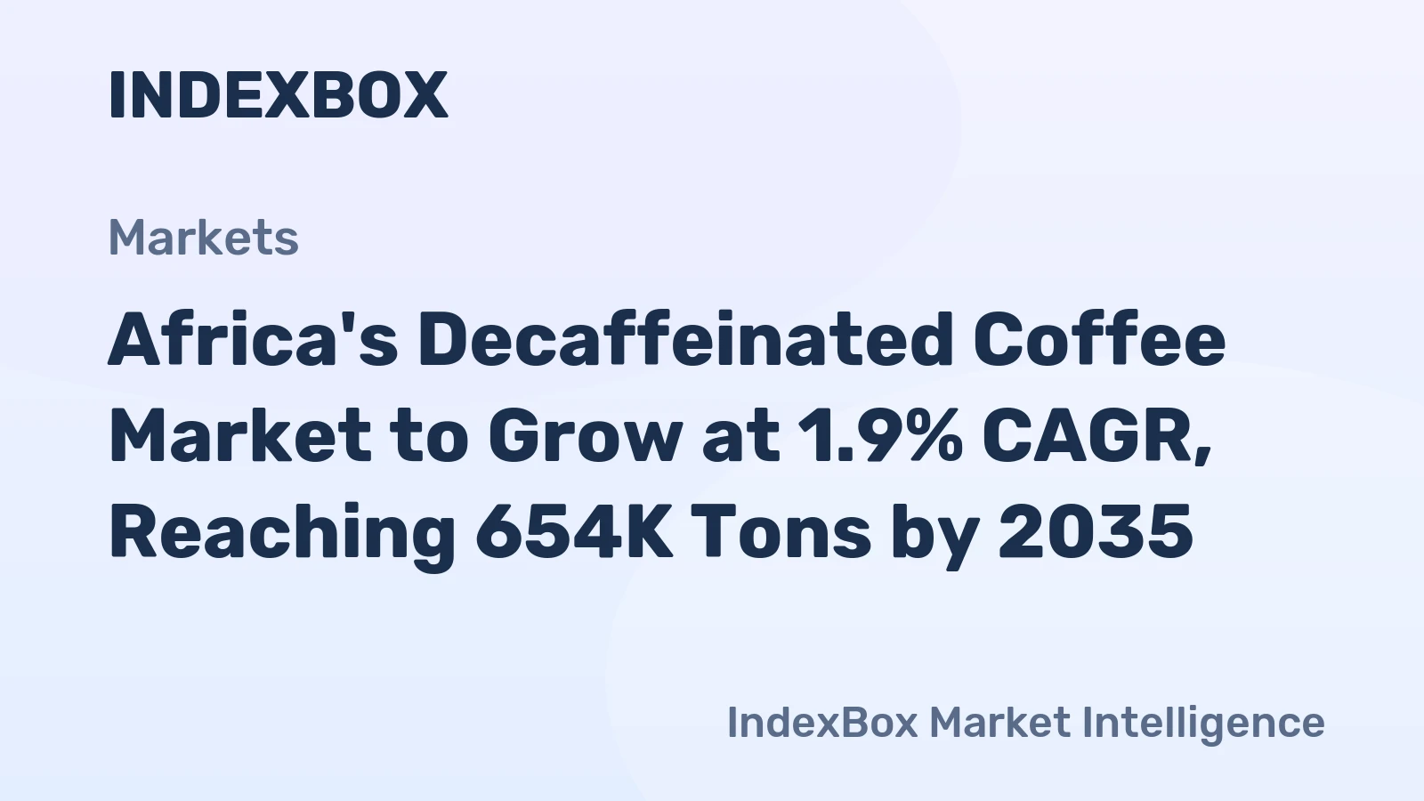 Africa's Decaffeinated Coffee Market to Grow at 1.9% CAGR, Reaching 654K Tons by 2035