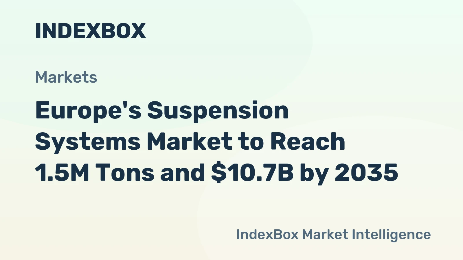 Europe's Suspension Systems Market to Reach 1.5M Tons and $10.7B by 2035