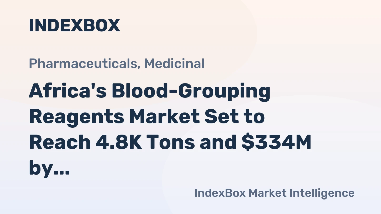 Africa's Blood-Grouping Reagents Market Set to Reach 4.8K Tons and $334M by 2035