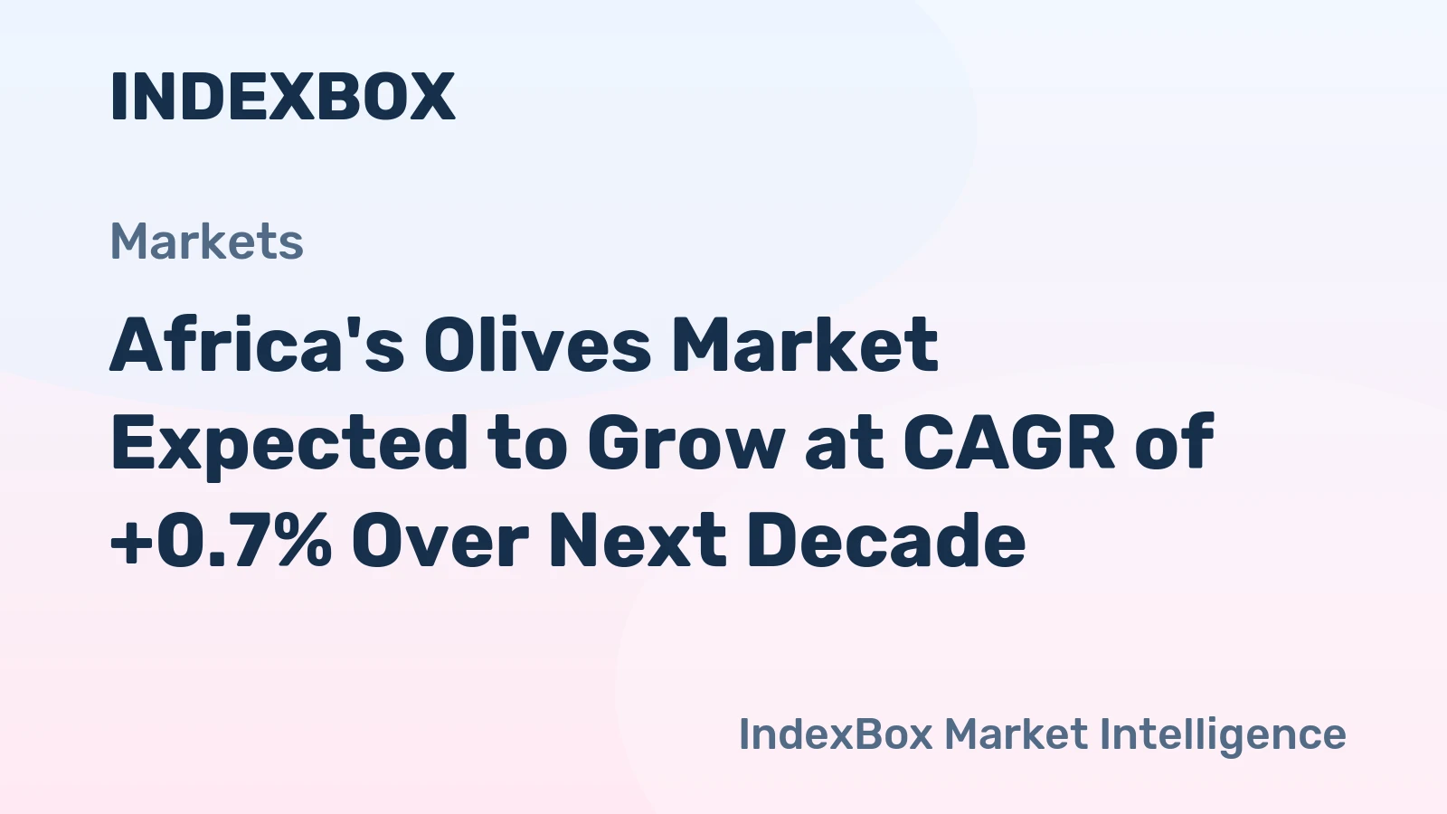 Africa's Olives Market Expected to Grow at CAGR of +0.7% Over Next Decade