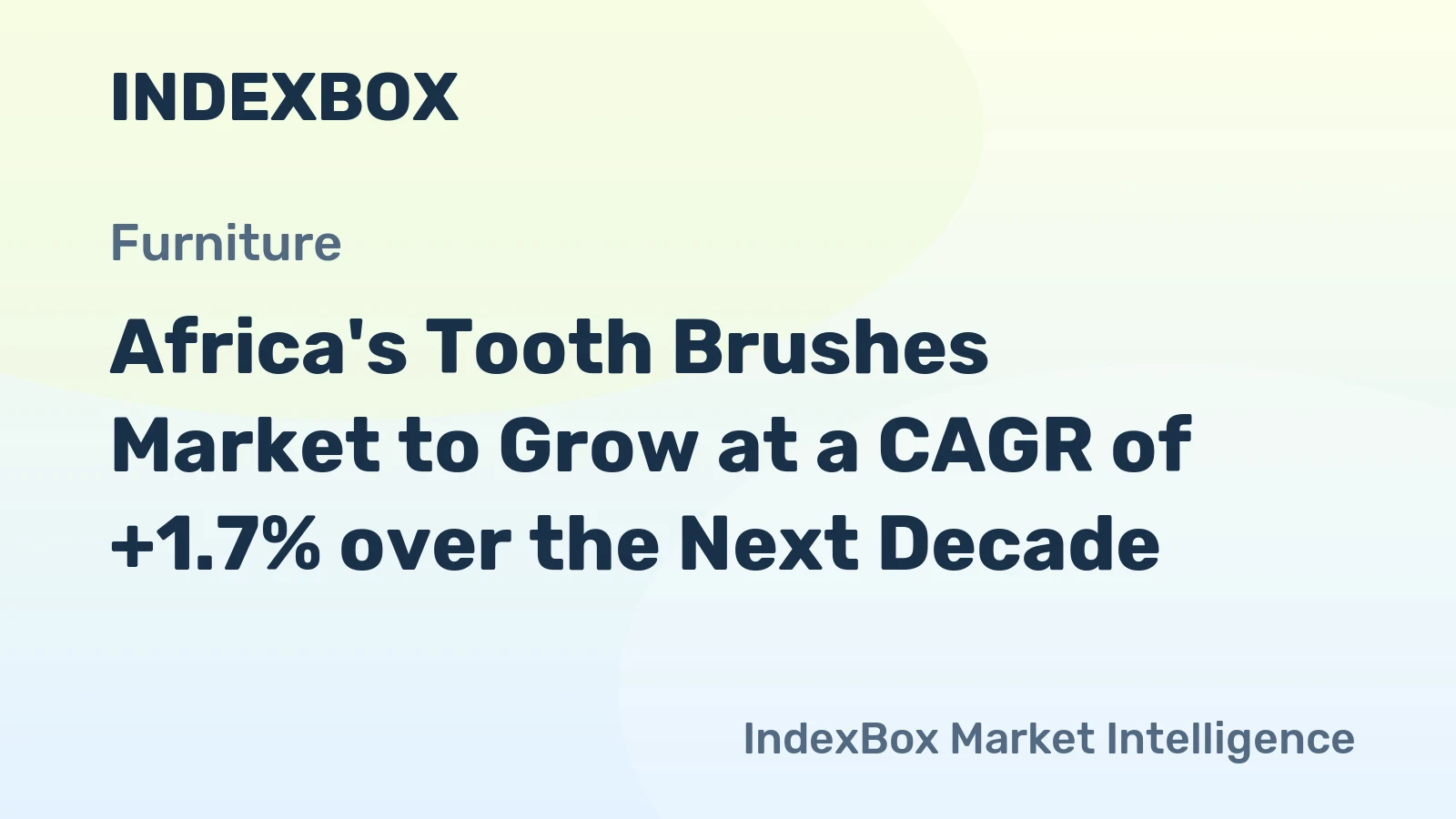 Africa's Tooth Brushes Market to Grow at a CAGR of +1.7% over the Next Decade