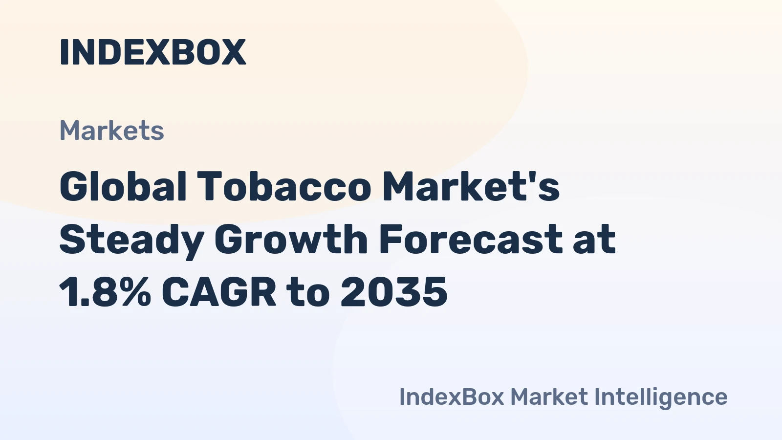 Global Tobacco Market's Steady Growth Forecast at 1.8% CAGR to 2035