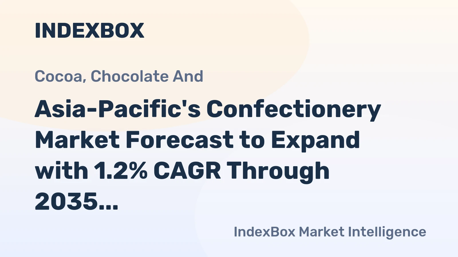 Asia-Pacific's Confectionery Market Forecast to Expand with 1.2% CAGR Through 2035
