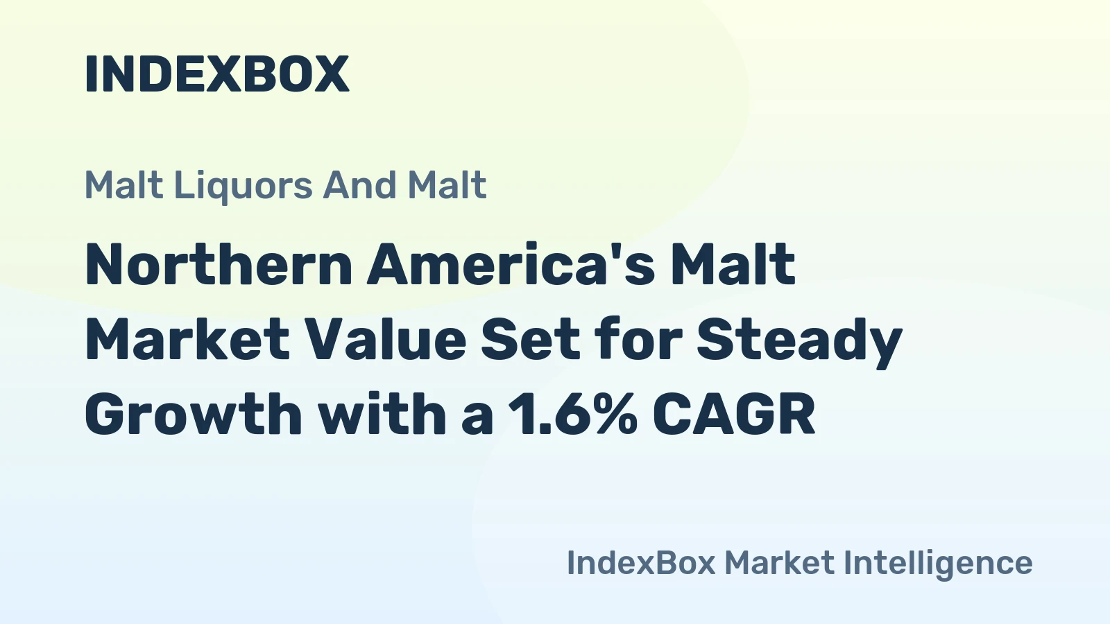 Northern America's Malt Market Value Set for Steady Growth with a 1.6% CAGR