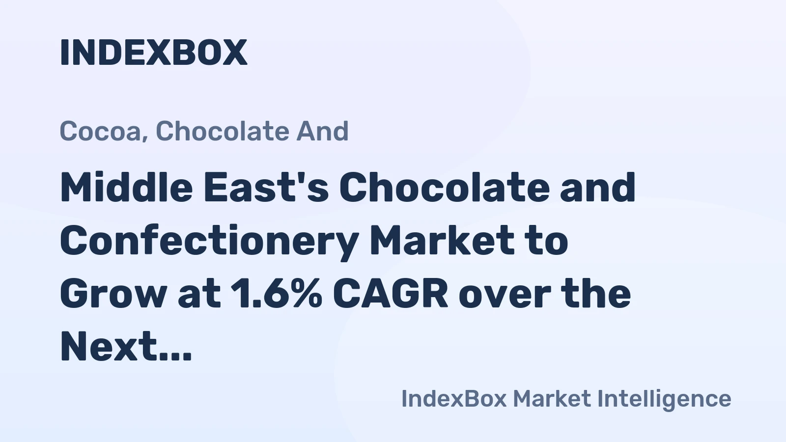 Middle East's Chocolate and Confectionery Market to Grow at 1.6% CAGR over the Next Decade
