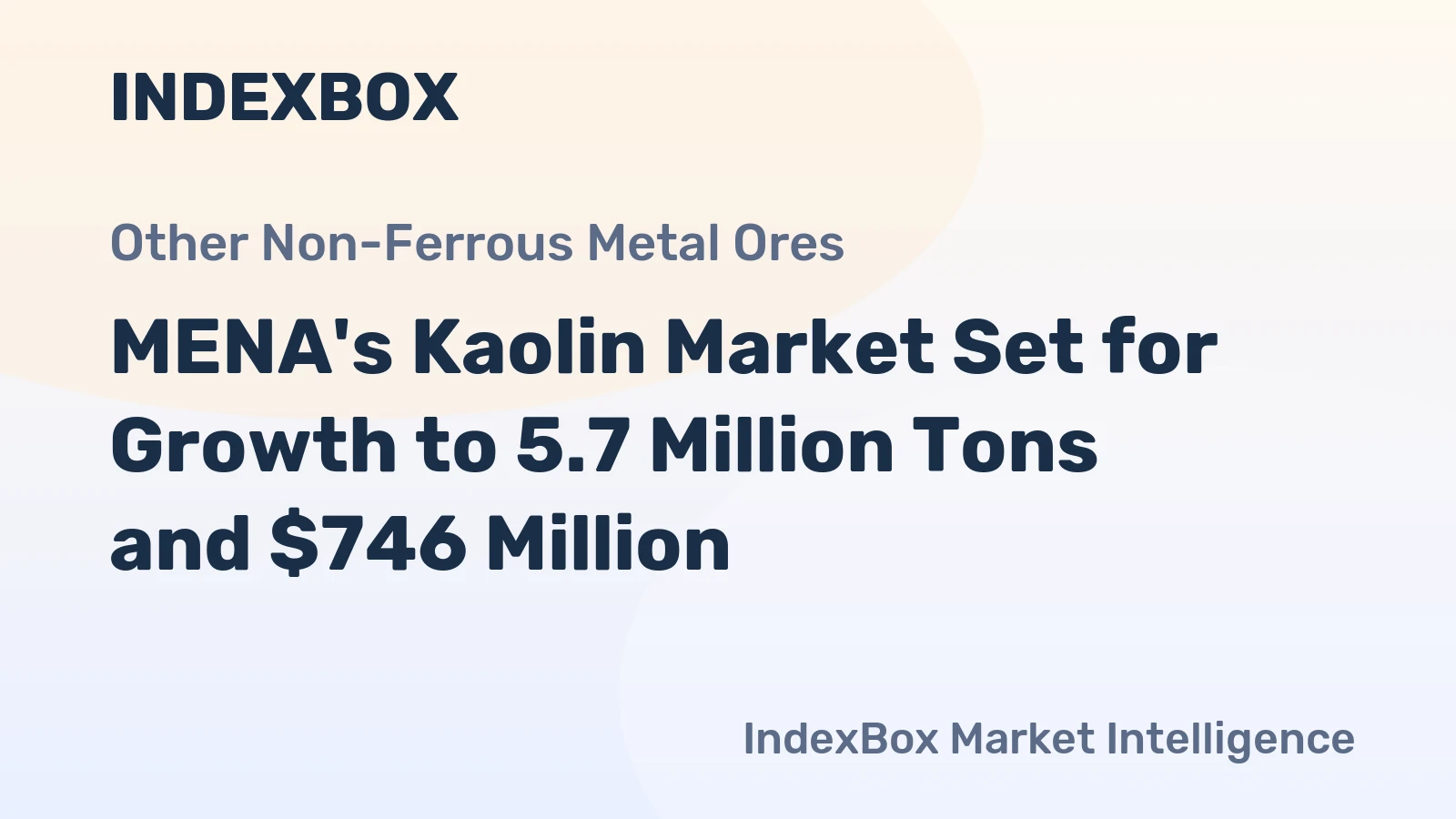 MENA's Kaolin Market Set for Growth to 5.7 Million Tons and $746 Million