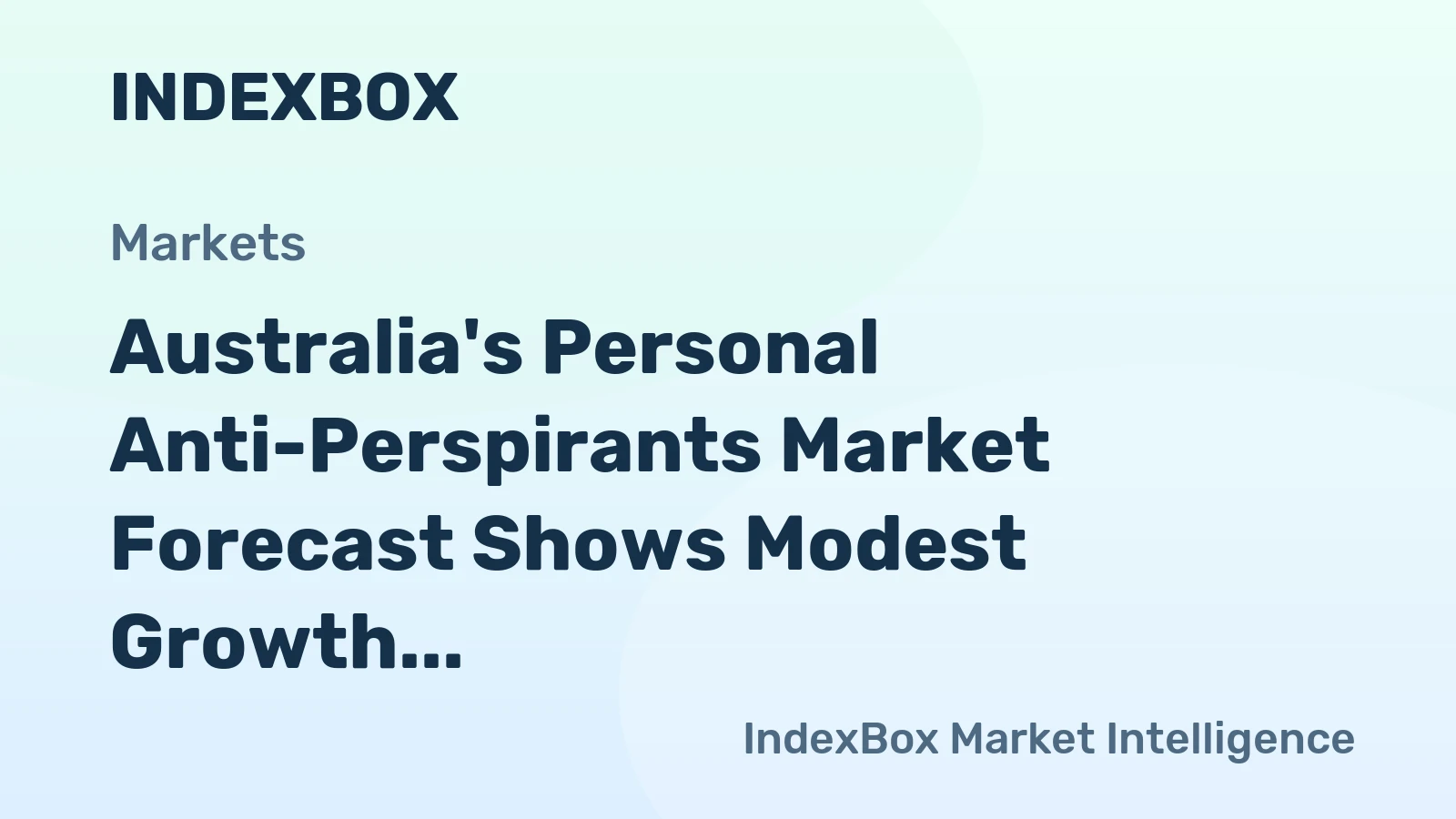 Australia's Personal Anti-Perspirants Market Forecast Shows Modest Growth with +0.8% CAGR Through 2035