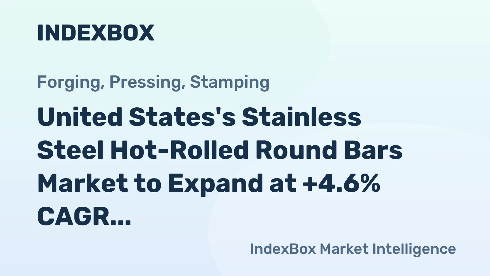United States's Stainless Steel Hot-Rolled Round Bars Market to Expand at +4.6% CAGR, Reaching $6.3B by 2035