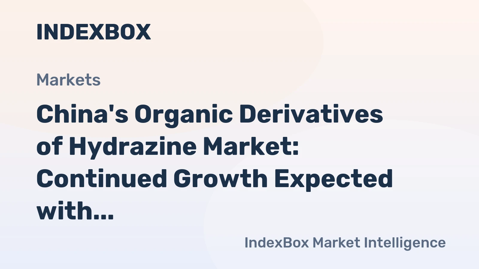 China's Organic Derivatives of Hydrazine Market: Continued Growth Expected with Volume Reaching 39K tons and Value hitting $357M by 2035