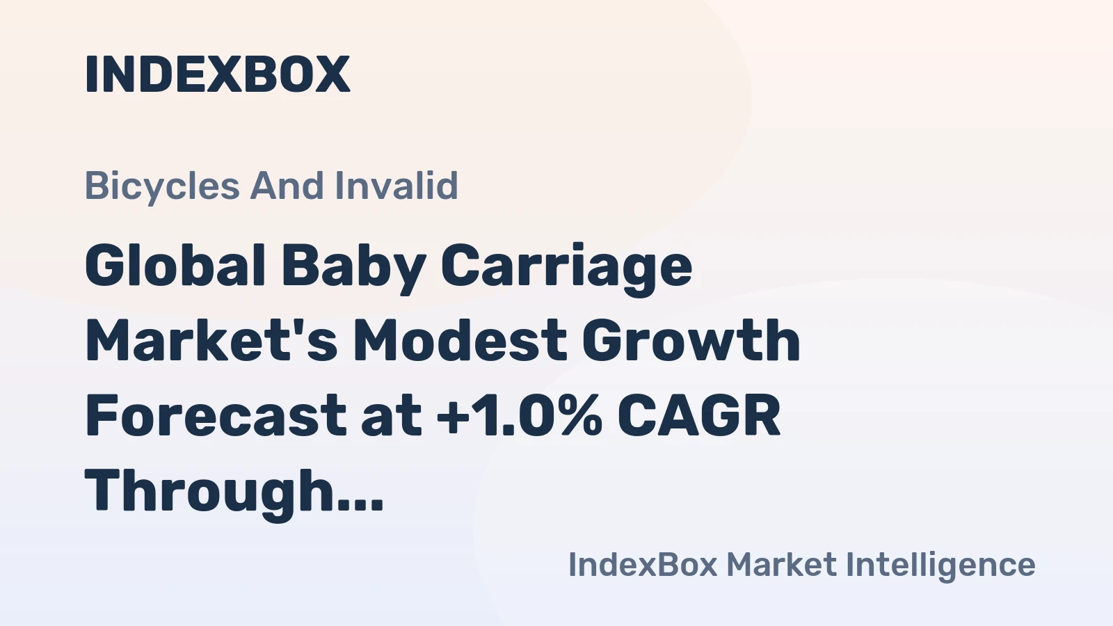 Global Baby Carriage Market's Modest Growth Forecast at +1.0% CAGR Through 2035