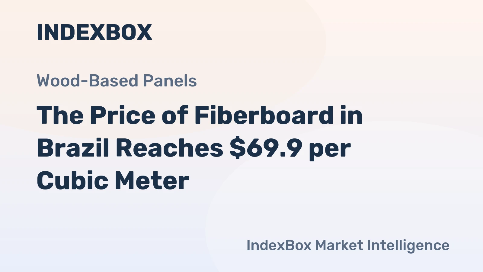 The Price of Fiberboard in Brazil Reaches $69.9 per Cubic Meter