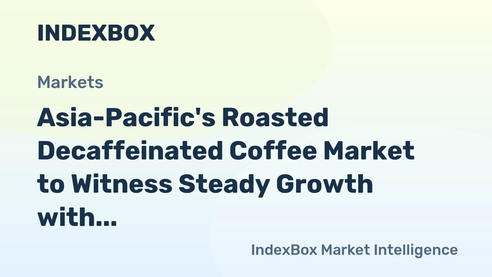 Asia-Pacific's Roasted Decaffeinated Coffee Market to Witness Steady Growth with +1.0% CAGR from 2024 to 2035