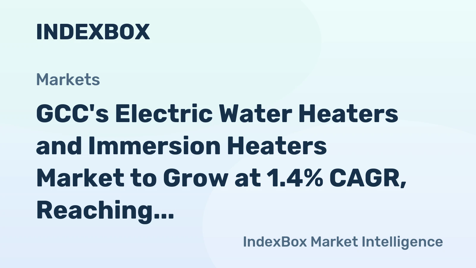 GCC's Electric Water Heaters and Immersion Heaters Market to Grow at 1.4% CAGR, Reaching 7M Units by 2035