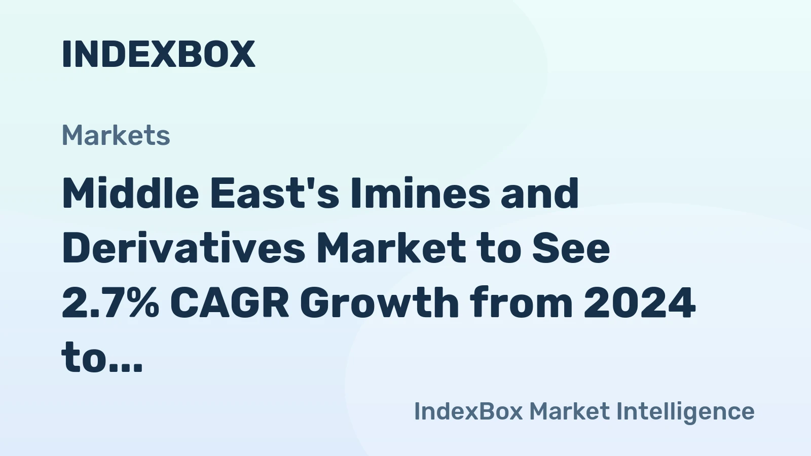 Middle East's Imines and Derivatives Market to See 2.7% CAGR Growth from 2024 to 2035