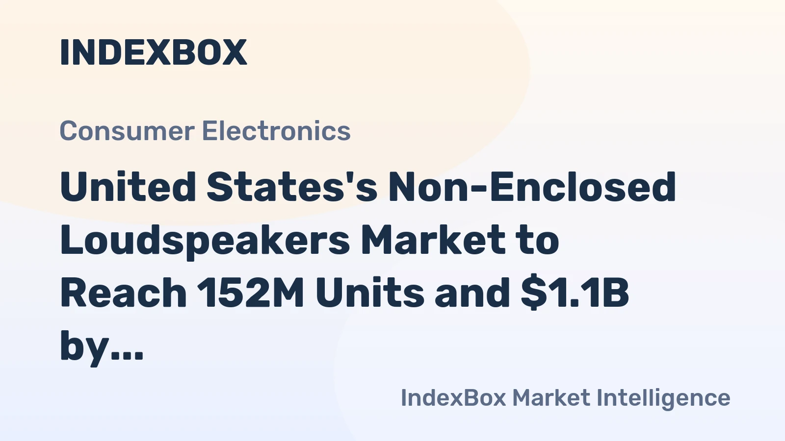 United States's Non-Enclosed Loudspeakers Market to Reach 152M Units and $1.1B by 2035