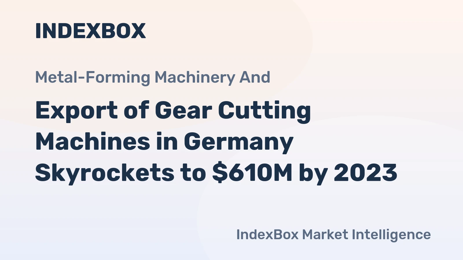 Export of Gear Cutting Machines in Germany Skyrockets to $610M by 2023