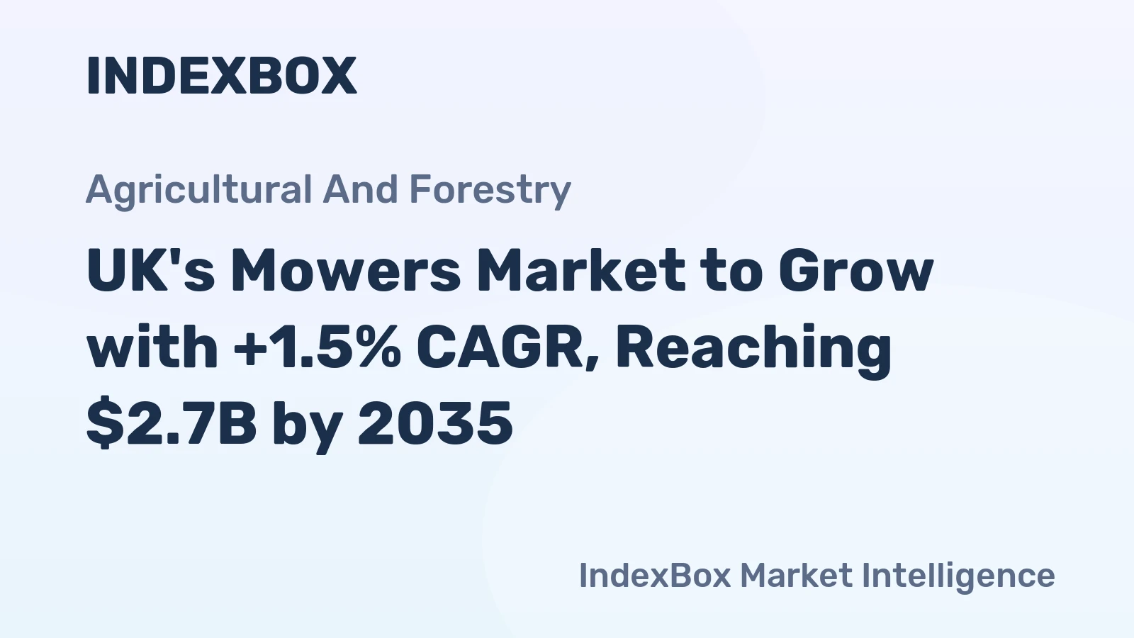 UK's Mowers Market to Grow with +1.5% CAGR, Reaching $2.7B by 2035