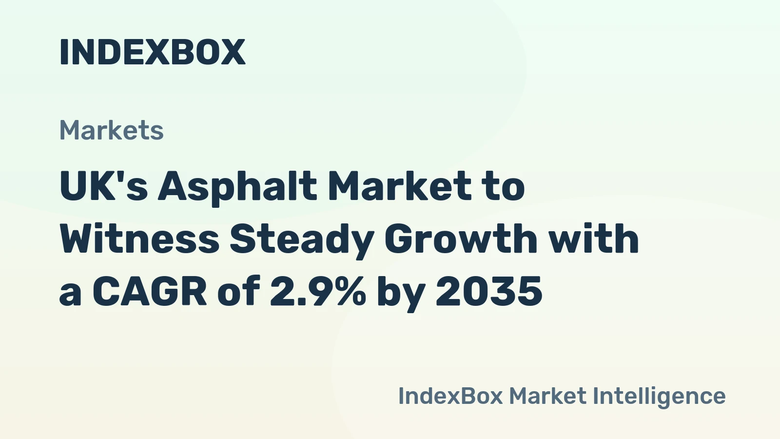 UK's Asphalt Market to Witness Steady Growth with a CAGR of 2.9% by 2035
