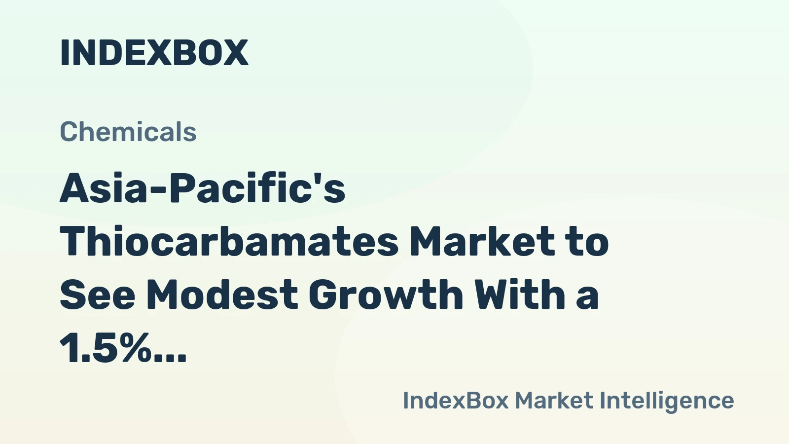 Asia-Pacific's Thiocarbamates Market to See Modest Growth With a 1.5% CAGR in Value Through 2035
