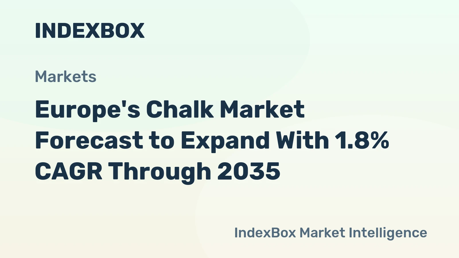 Europe's Chalk Market Forecast to Expand With 1.8% CAGR Through 2035