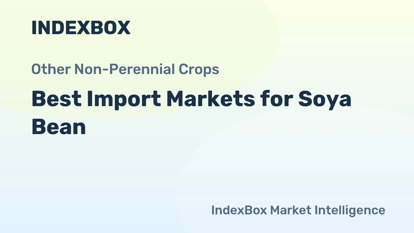Best Import Markets for Soya Bean