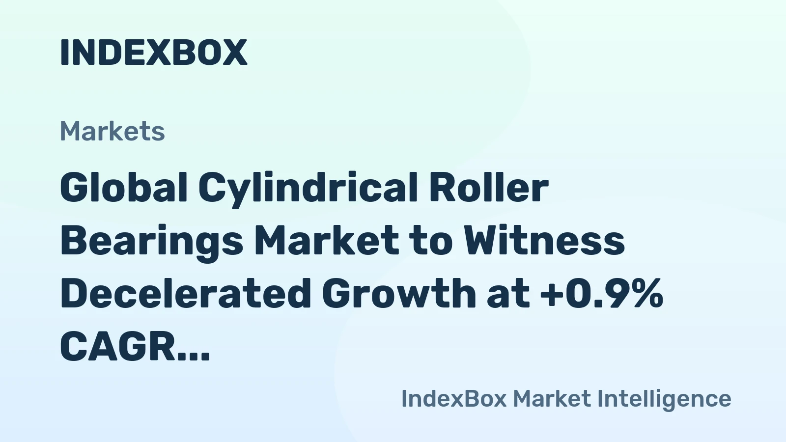 Global Cylindrical Roller Bearings Market to Witness Decelerated Growth at +0.9% CAGR, Reaching 442K Tons by 2035